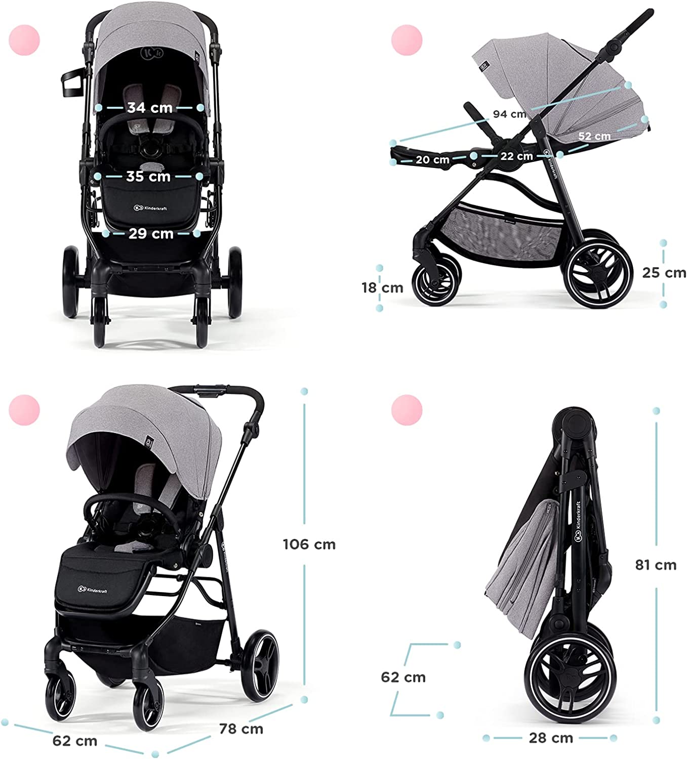 Kinderkraft Vesto : Avis & Test de la poussette canne légère